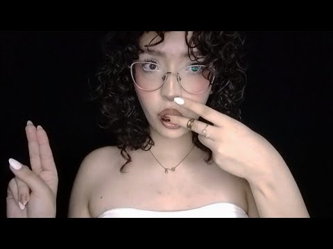 ASMR mouth sounds, inaudible, \