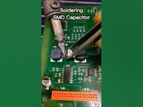 How to Solder SMD Capacitor with Soldering Iron - YouTube