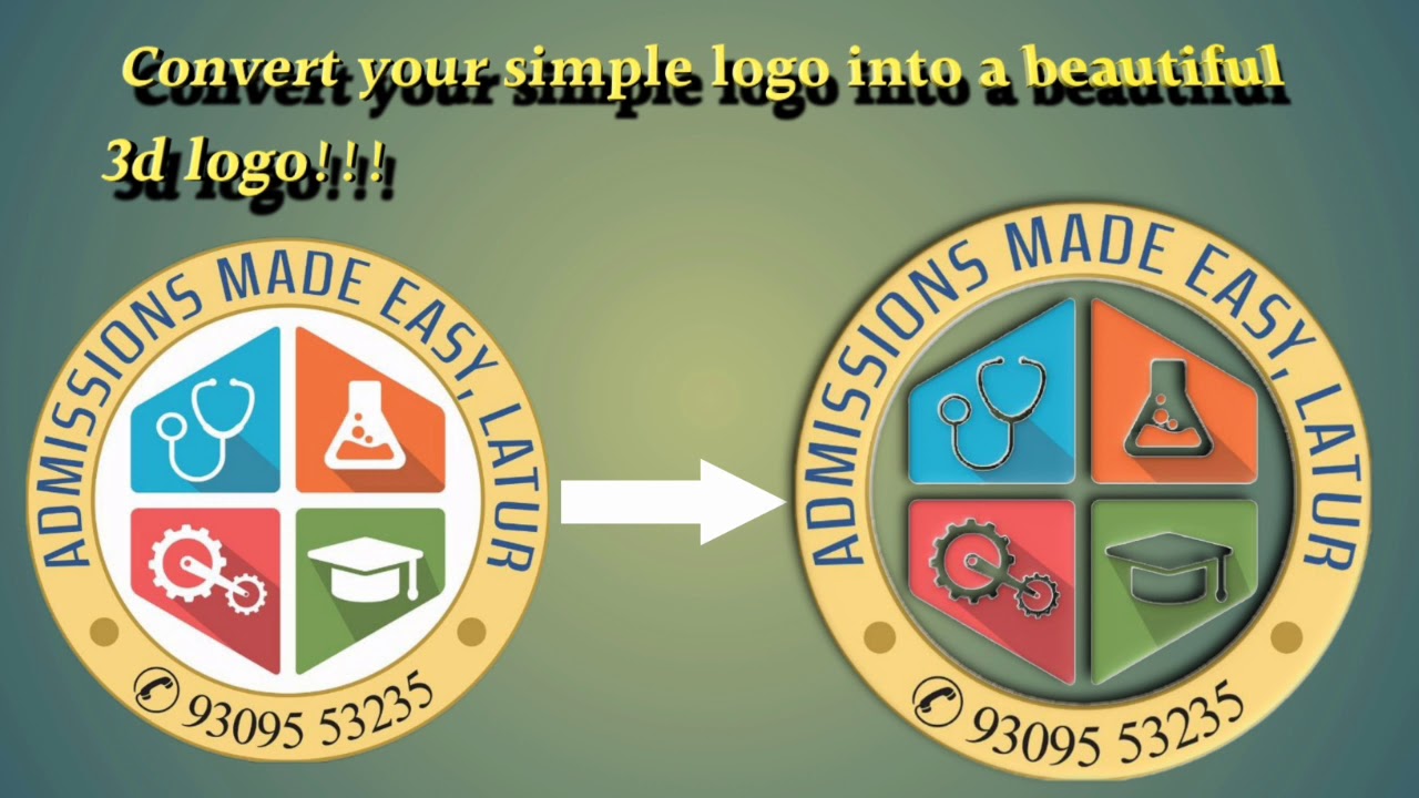 Convert your simple logo into a beautiful 3d logo!!! - YouTube