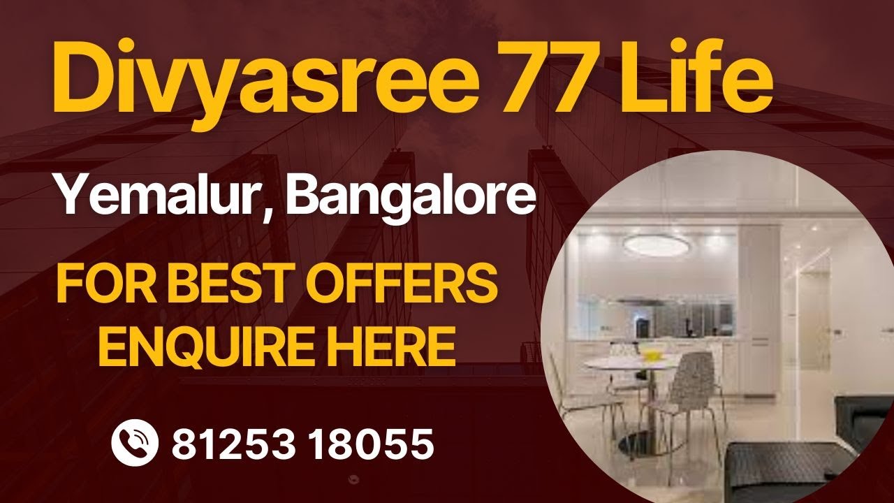 🏠🔥 Hot New Launch Alert: Divyasree 77 Life Apartments In Yemalur ...