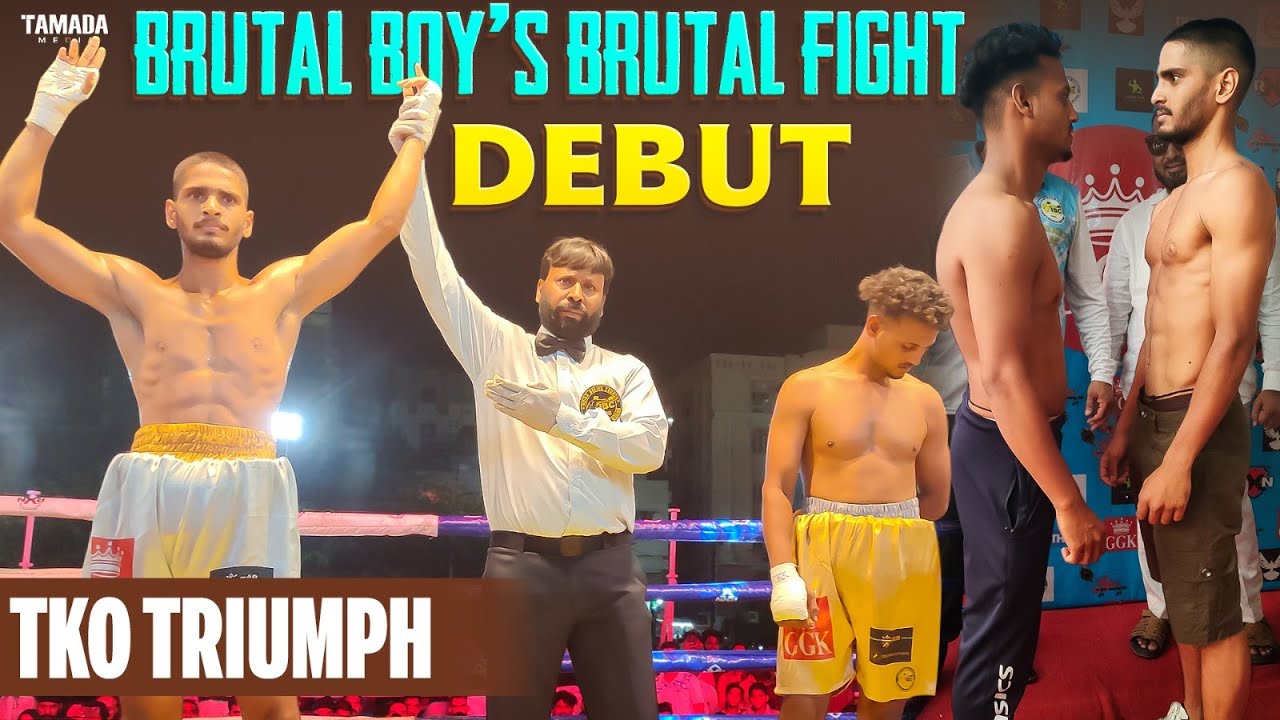 First Professional Boxing Fight | TKO triumph | Purvik Brutal Boxing Match - YouTube