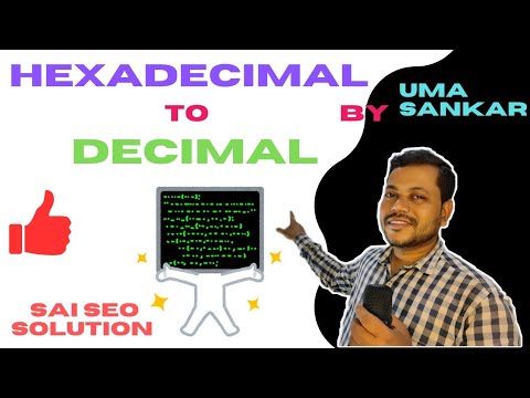 || HEXADECIMAL TO DECIMAL || SAI SEO SOLUTION || BY UMA SANKAR ||#computerCourseOdia# ...