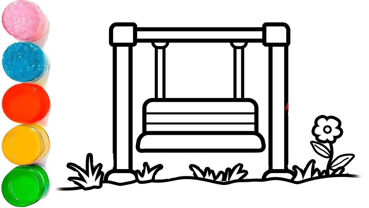 How to Draw a Swing Cradle for Kids | Easy Step-by-Step Drawing for ...