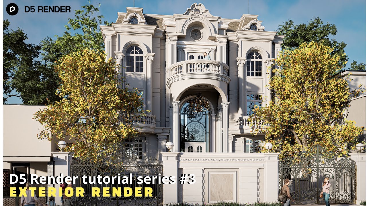 Smooth White Exterior Render
