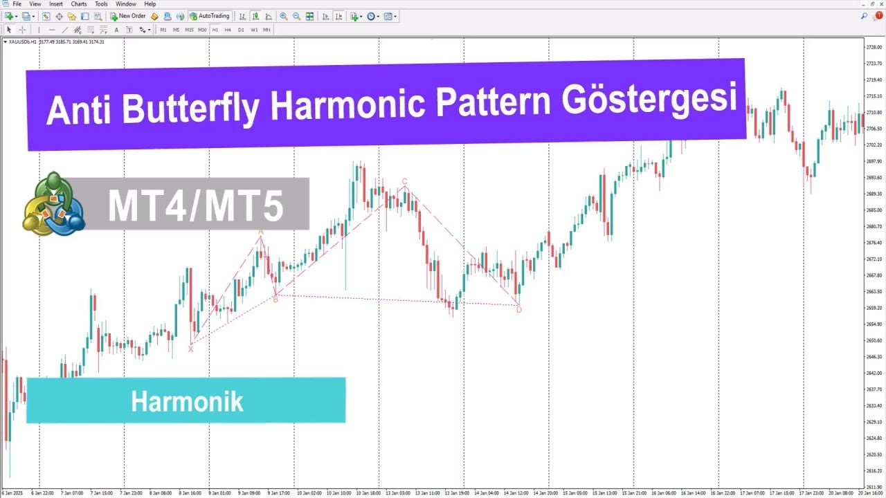 🦋 Anti Butterfly Harmonic Pattern Göstergesi MT4/5 [TFlab] - YouTube