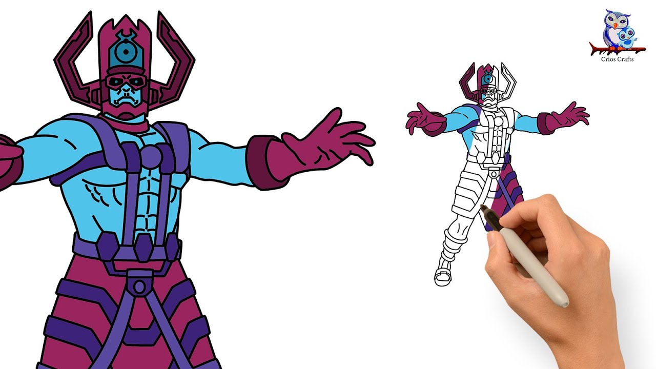 How to Draw Galactus Cosmic Entity Marvel - Art Tutorial - YouTube