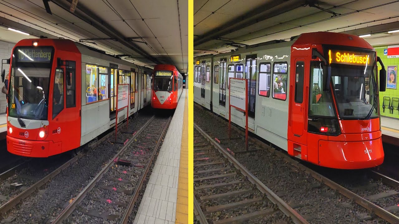 U-Bahn Station: The Subway Station with 4 Subway Lines in Cologne live ...
