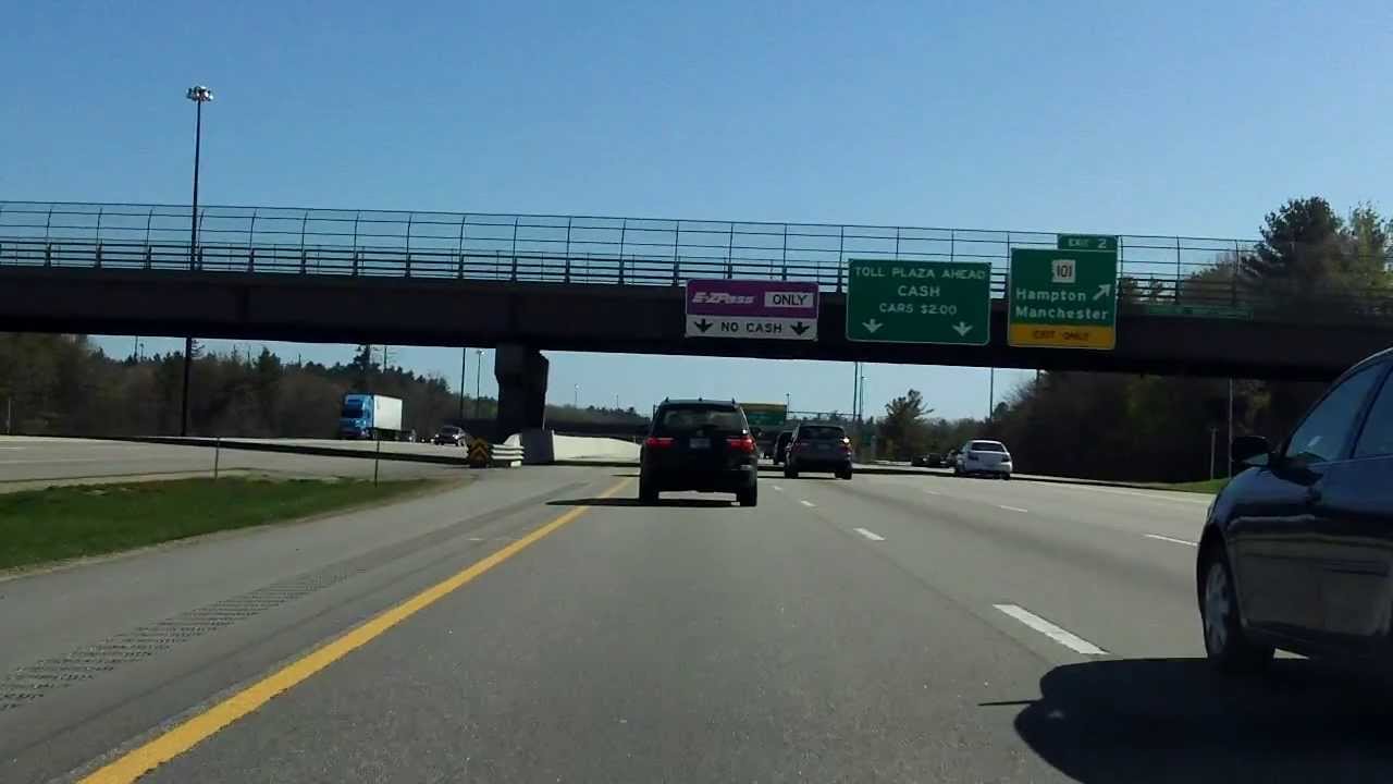 New Hampshire Turnpike (Interstate 95 Exits 2 to 1) southbound - YouTube