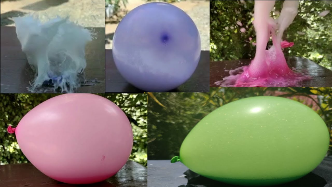 SOAP BUBBLE FILLED BALLOON POPPING - YouTube