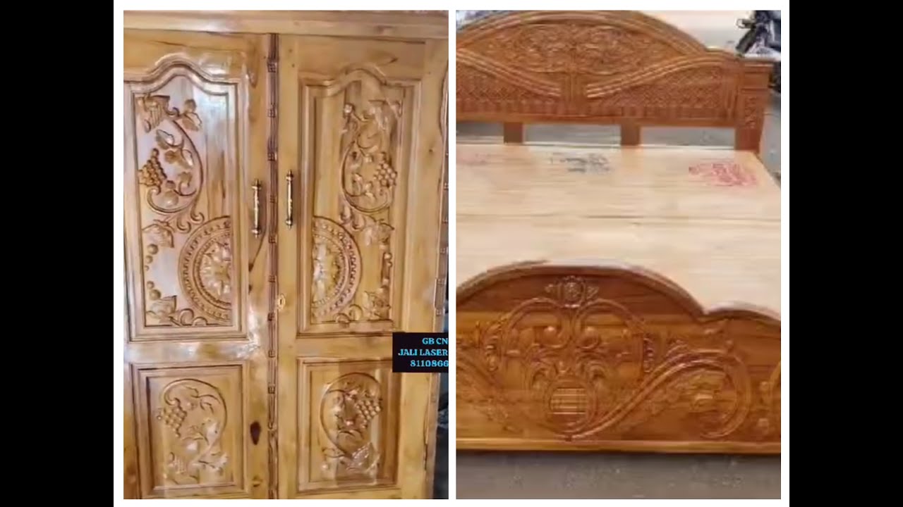 KING SIZE TEAKWOOD COT DESIGN AT CNC ROUTER - YouTube