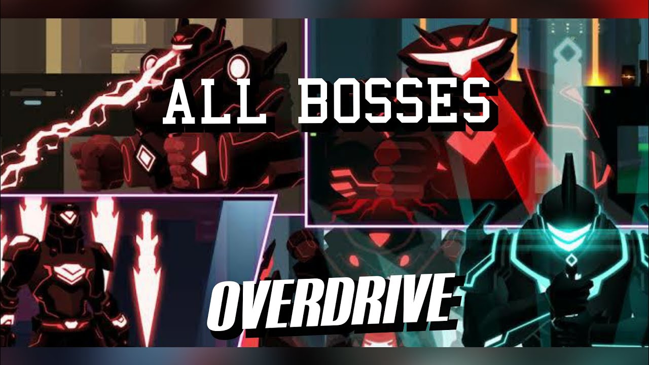 ALL BOSSES Game Android OVERDRIVE - YouTube