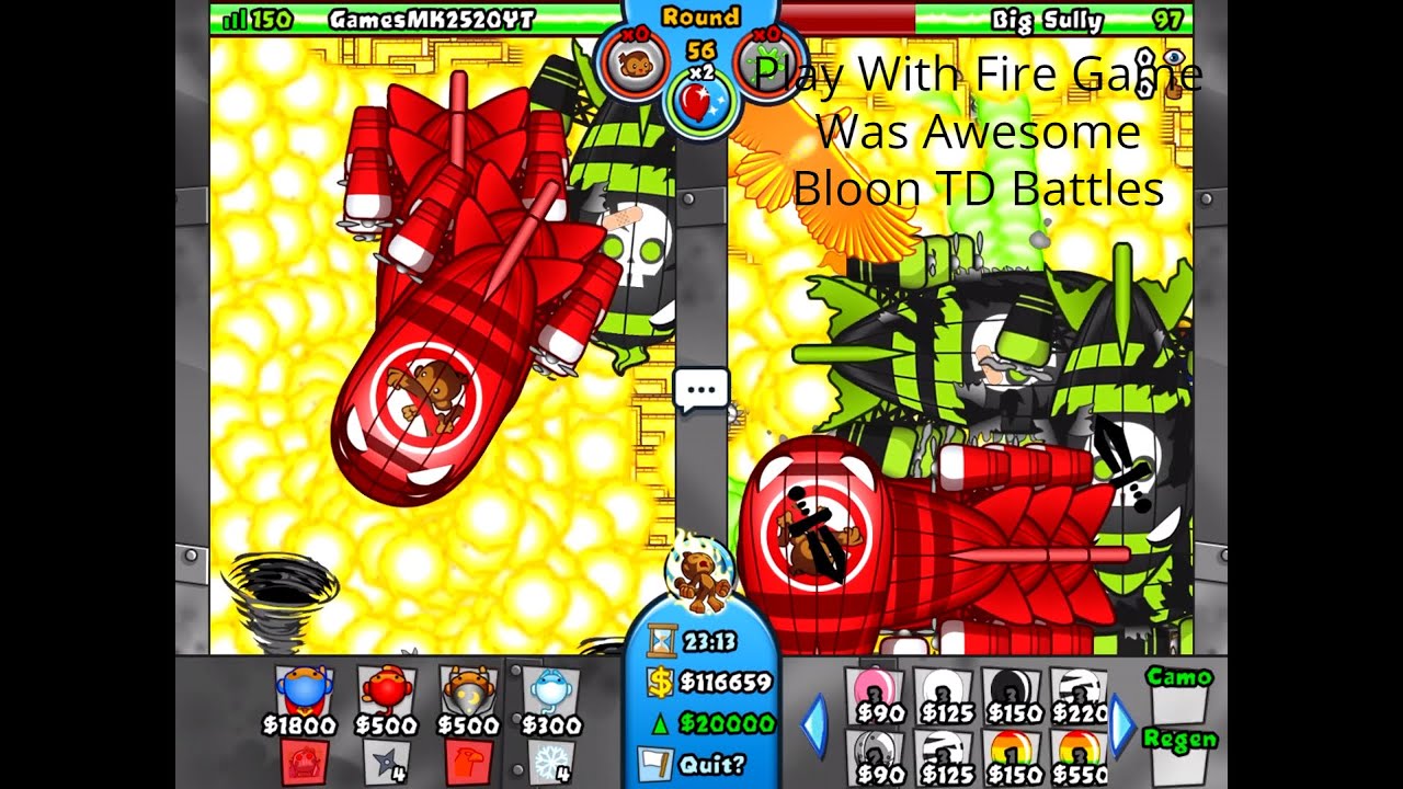 Play With Fire Game Was Awesome - Bloon TD Battles - YouTube