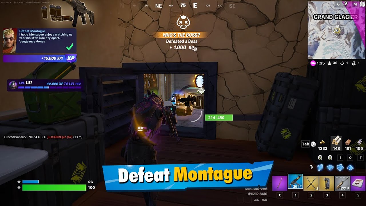 Defeat Montague Fortnite Quest - YouTube