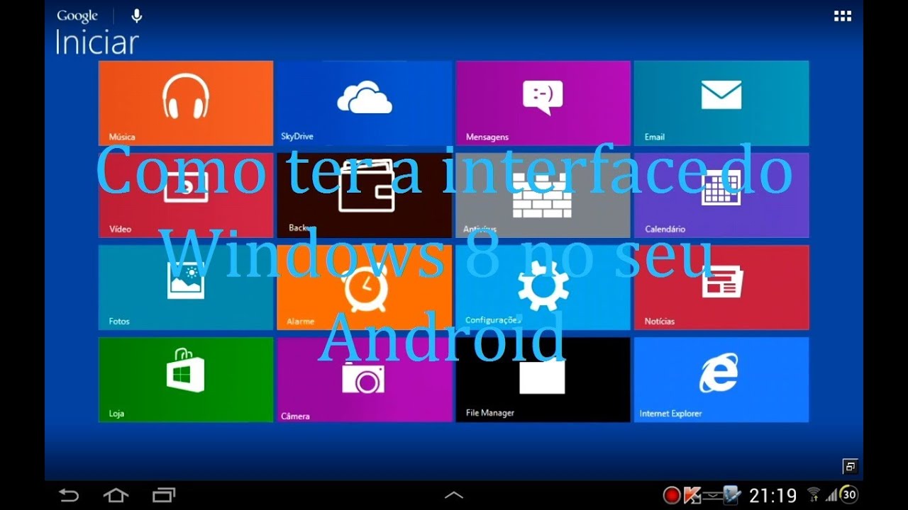 Tutorial - Como ter a interface do Windows 8 no seu Android - YouTube