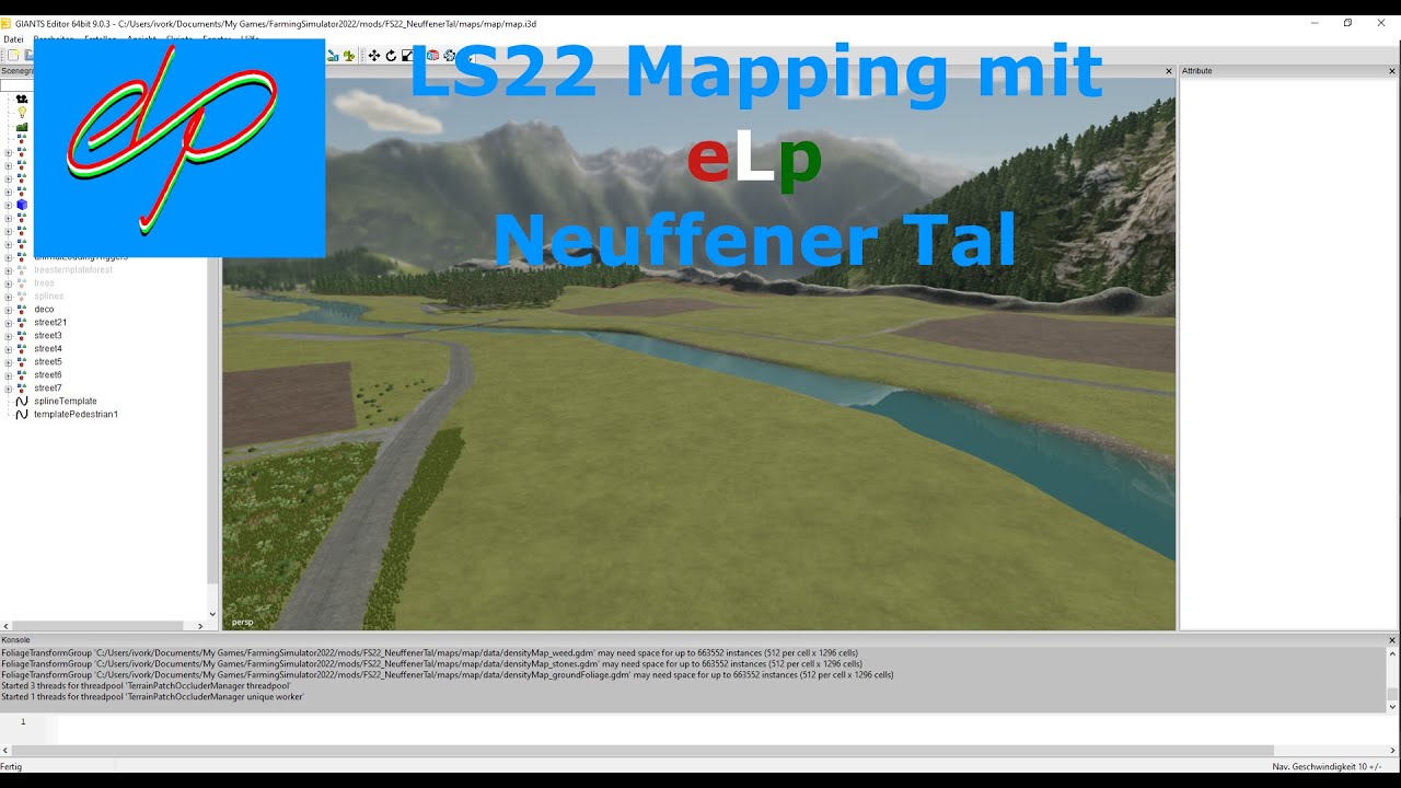 #001 LS22 Mapping Livestream mit eLp Neuffener Tal - YouTube