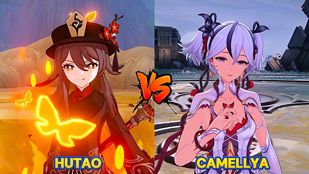 Hutao VS Camellia Gameplay Comparison | Genshin Wuthering - YouTube