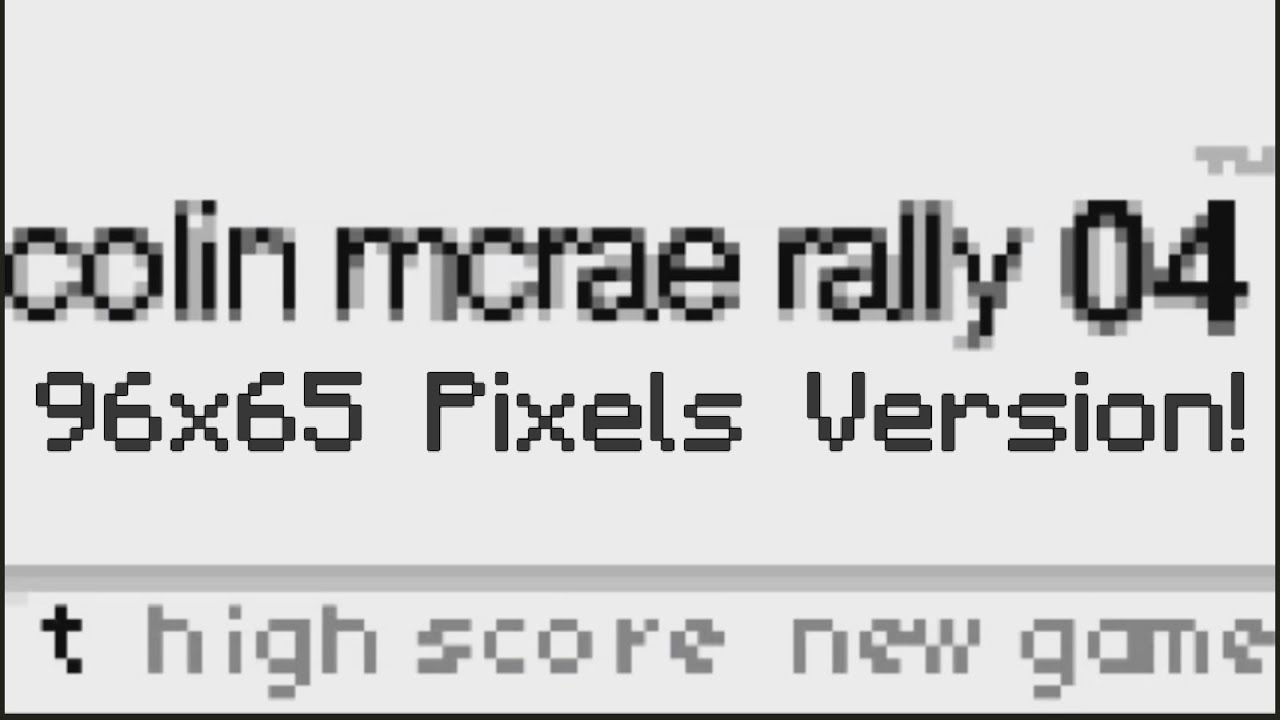 Colin McRae Rally 04 [96x65 Pixels Version!] JAVA GAME (8bit Games ...