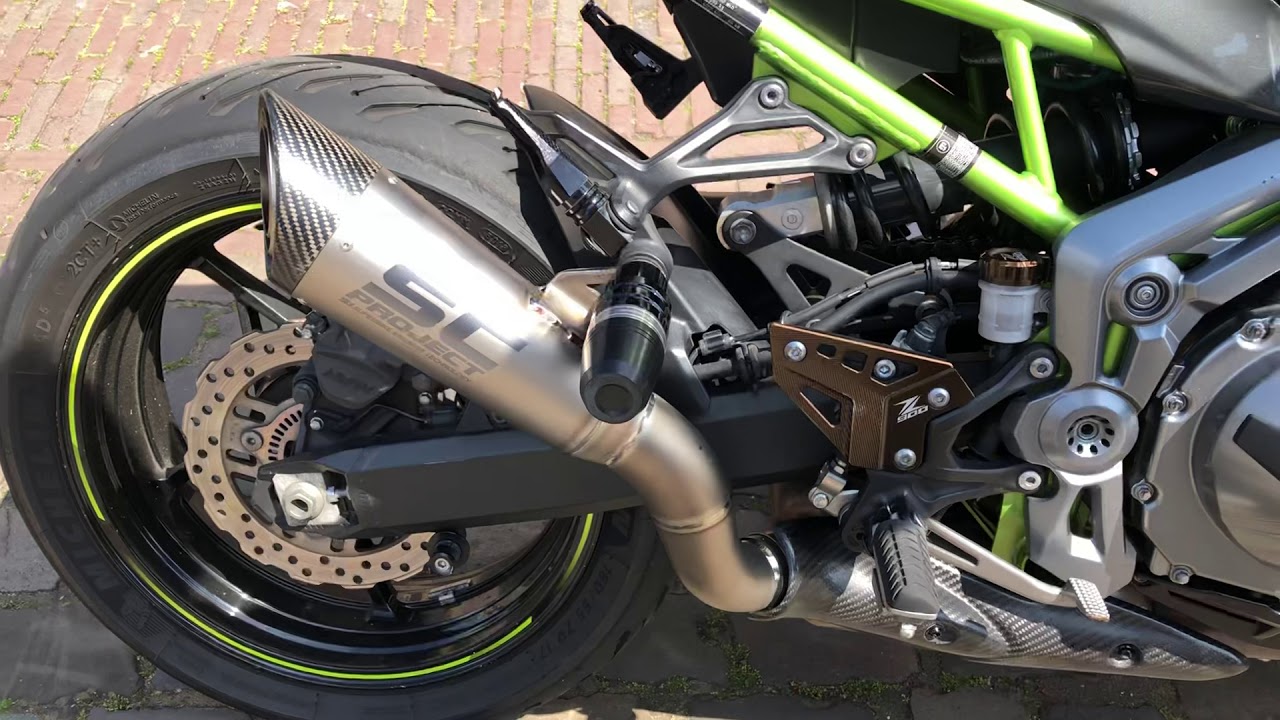 Kawasaki Z900 SC Project exhaust sound with DB killer - YouTube