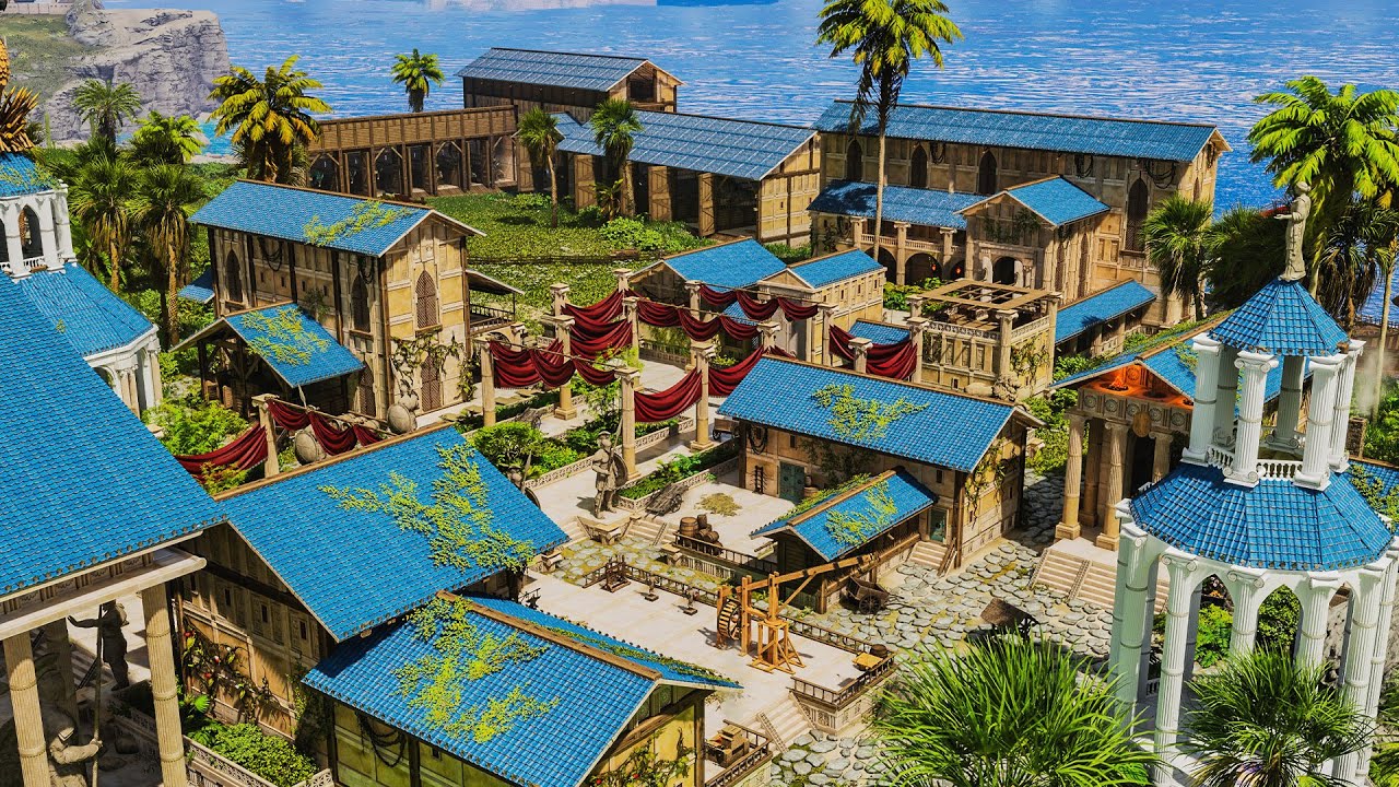I am Building a Greek Island Town in ARK: Survival Ascended! - YouTube