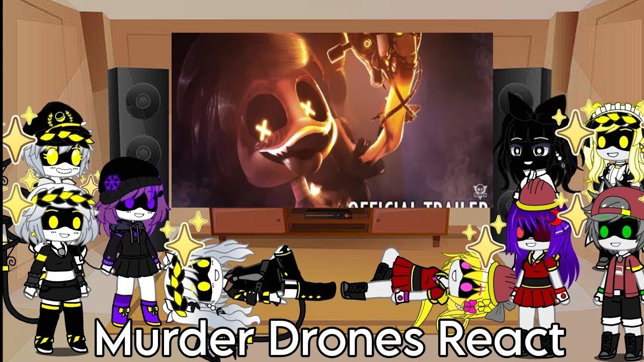 Murders Drones Character React To Murder Drones Series Finale Trailer And Glitch Inn | Gacha ...