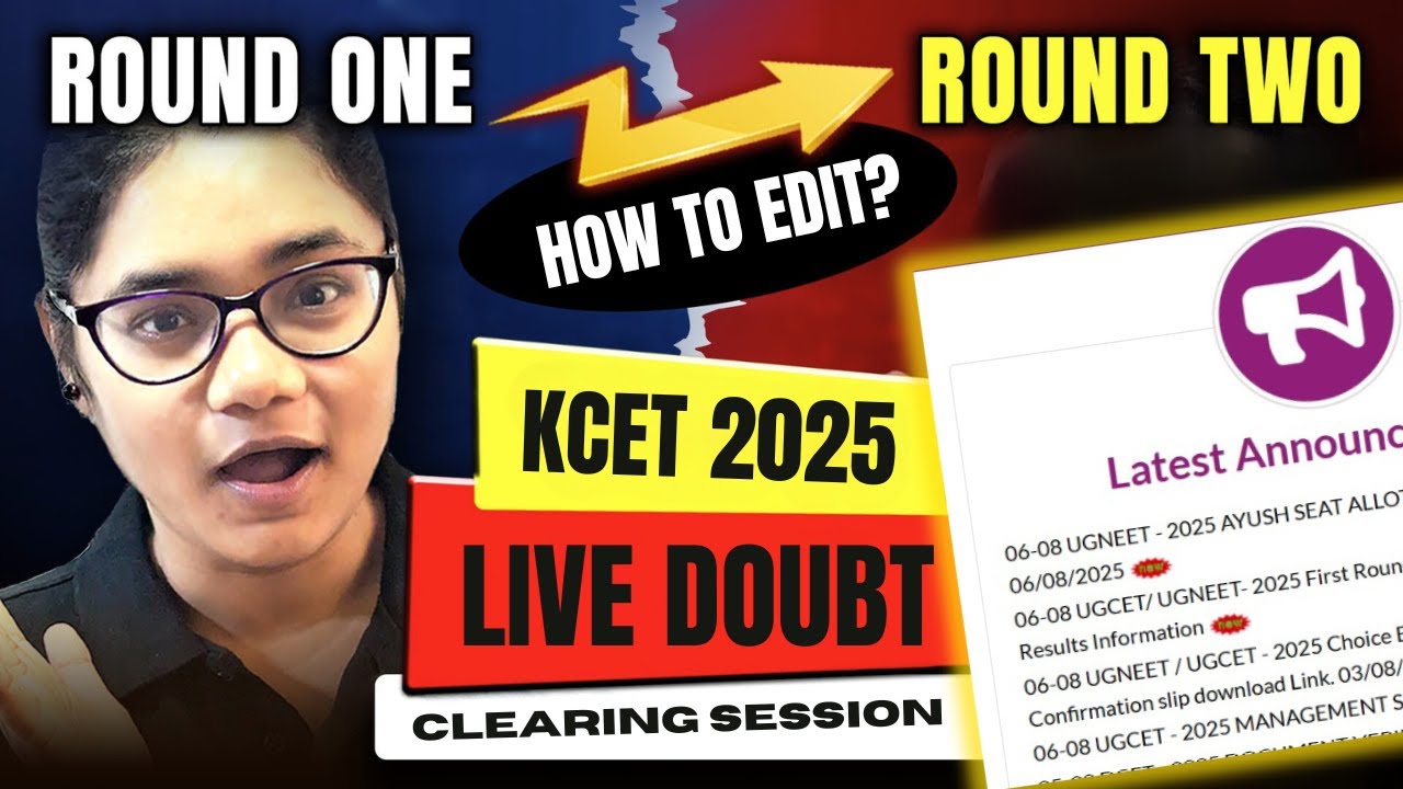 KCET Round 2 Choice Filling 🔴 LIVE Demo + Doubt Clearing | Do It Right & Secure Your Seat! - YouTube