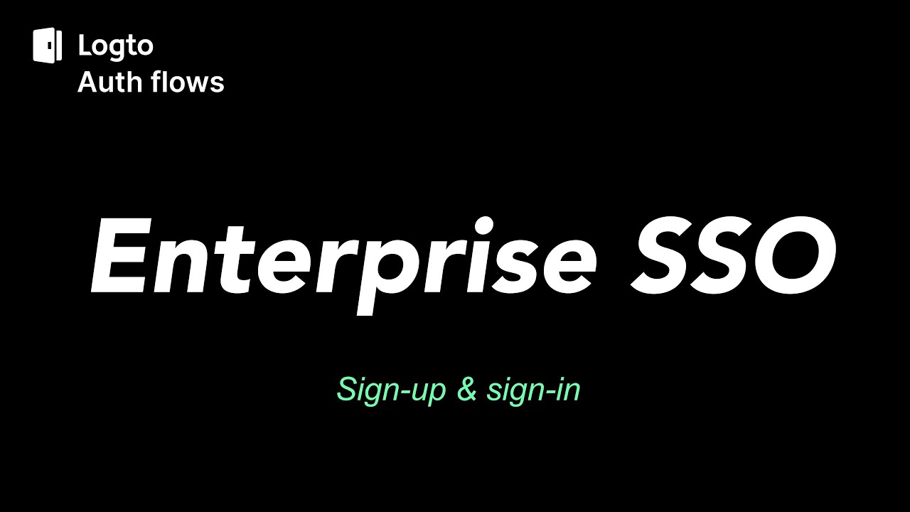 Enterprise Single Sign-On (SSO) experience - YouTube