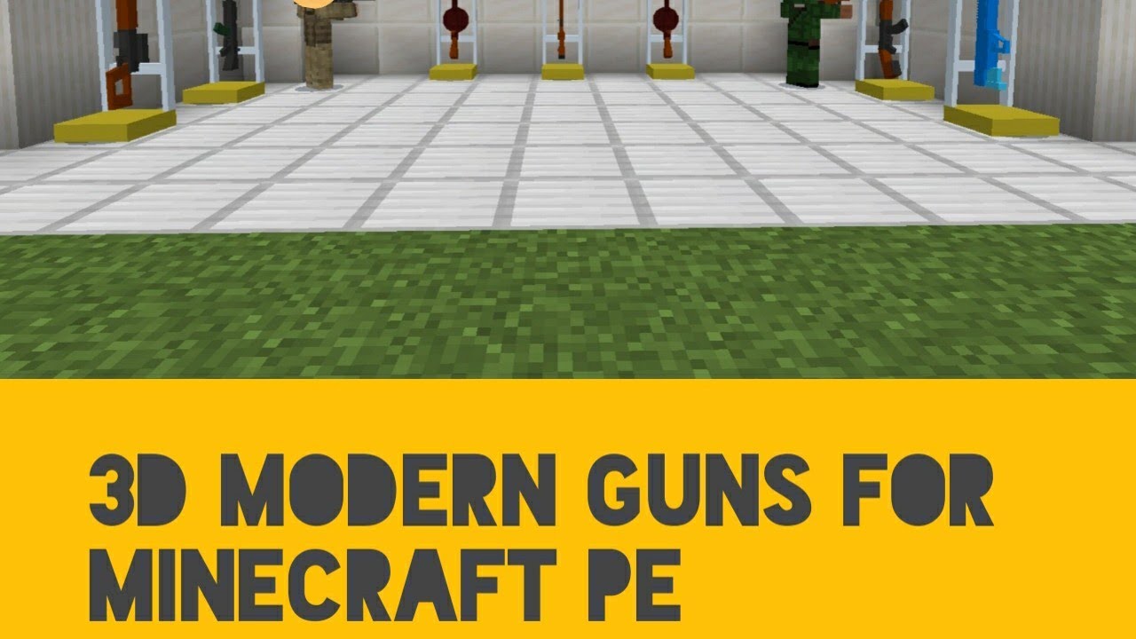 MODERN 3D GUNS FOR MINECRAFT PE!!! - YouTube