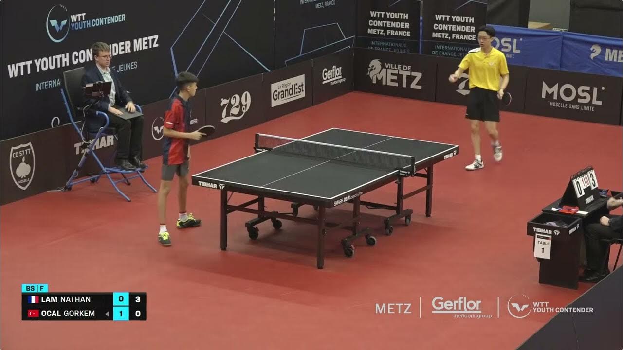 Görkem Öcal Nathan Lam WTT Youth Contender Spa 2024 U17 Final - YouTube