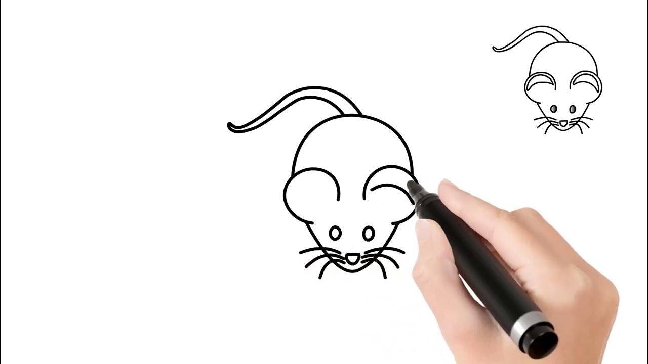 Как да нарисуваме мишка Рисуване на животни Youtube