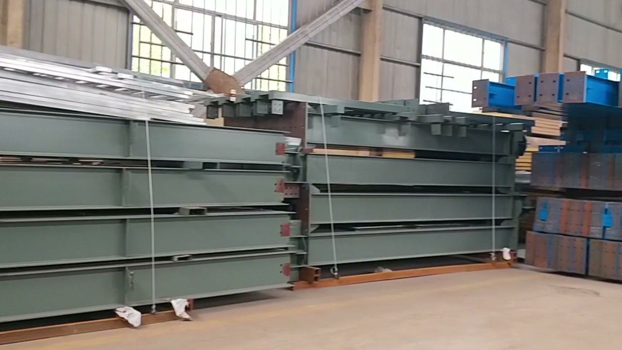 Steel structure material packing - YouTube