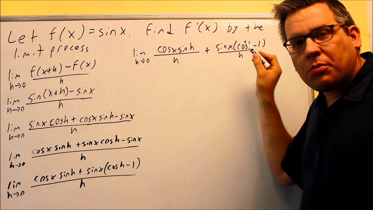 Derivative Of Sin x Using The Limit Process YouTube