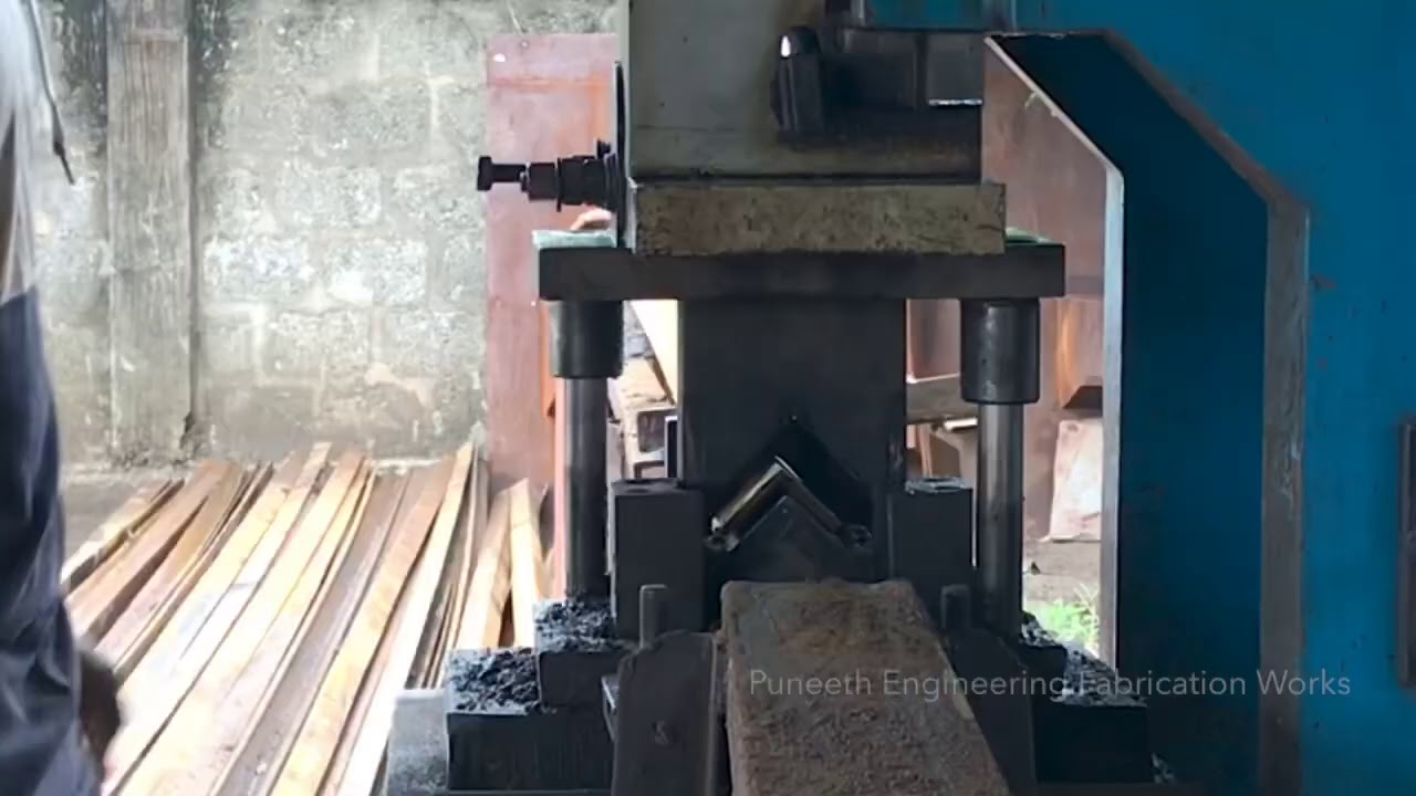 Angle Cutting Work | Puneeth Engineering Fabrication Works - YouTube
