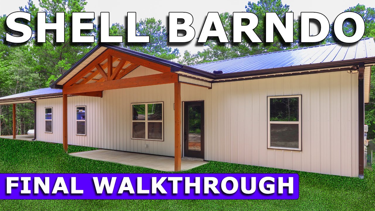 Shell Barndominium Final Walkthrough | 1904 sq. ft. 4 bed/3bath - YouTube