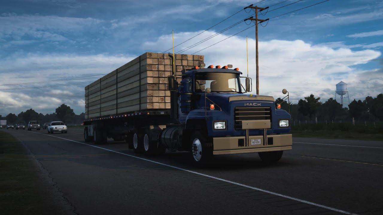 ATS - Mack RD 400 - Texarkana TX to Lawton OK - Lumber 39,100lb - YouTube