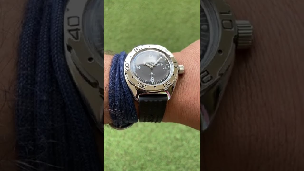 Vostok Amphibia with a Waffle Rubber Strap - YouTube