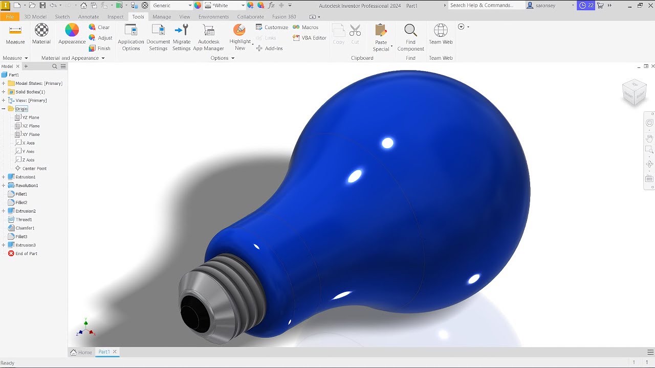 Beginner-Friendly Autodesk Inventor Tutorial: Light Bulb Modeling - YouTube