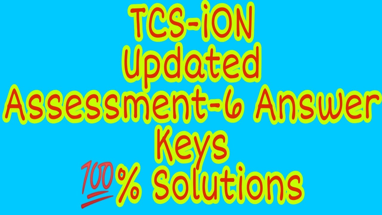 5. TCS-iON Career Edge digital learning hub Updated Assessment-6 Answer ...