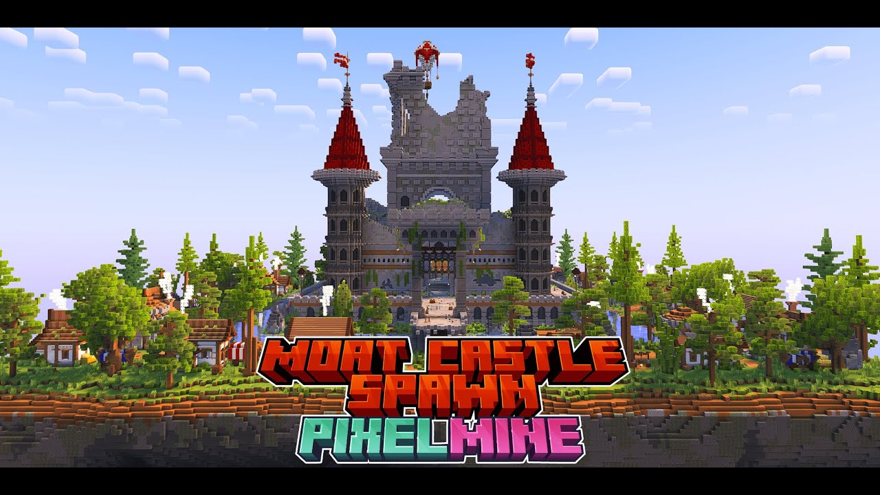 Moat Castle Spawn [Minecraft Build Timelapse] - YouTube