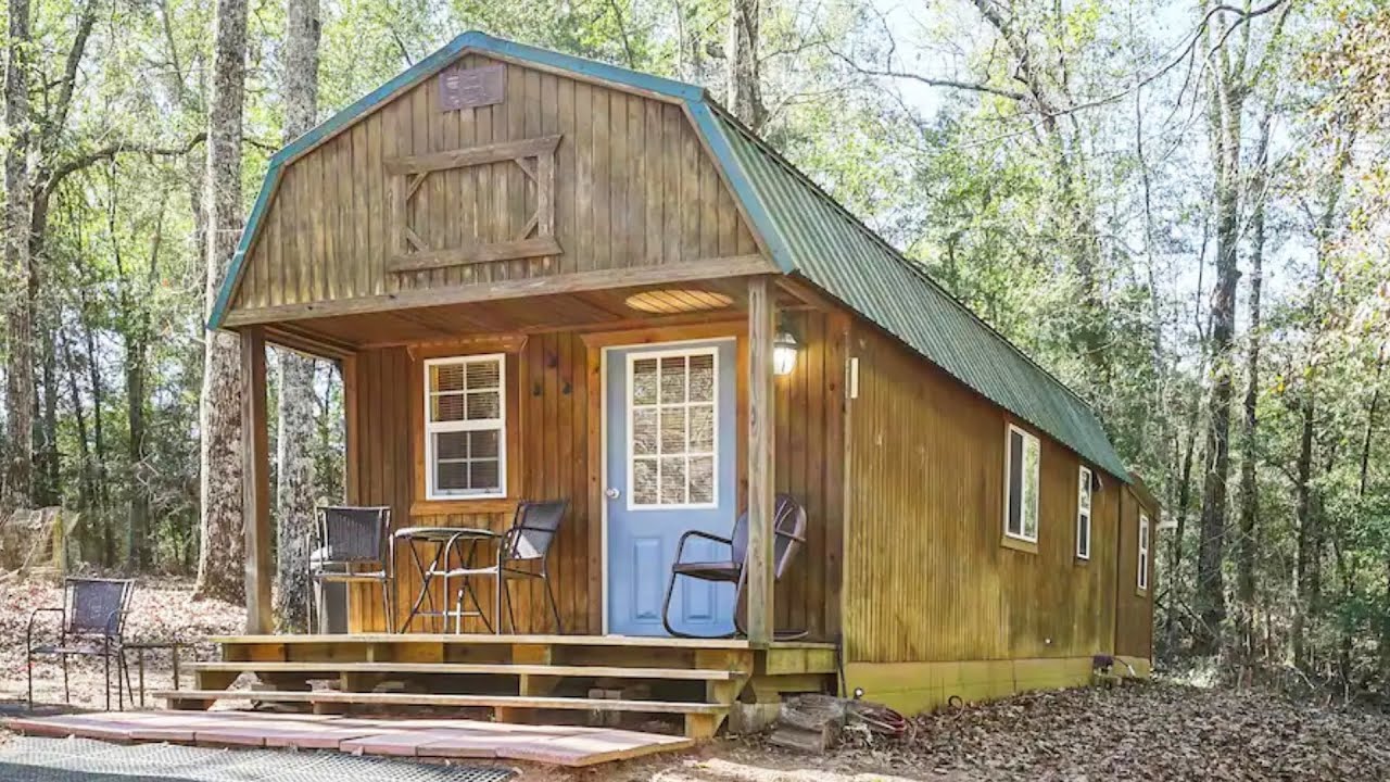 Private Cozy Cabin with Loft in Georgia Woods - YouTube