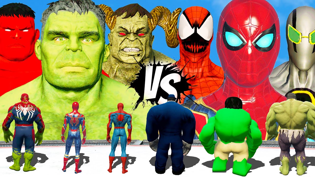 HULK & SPIDEY | SPIDER MAN ALL SUITS VS HULK ALL MUTATION - EPIC BATTLE ...