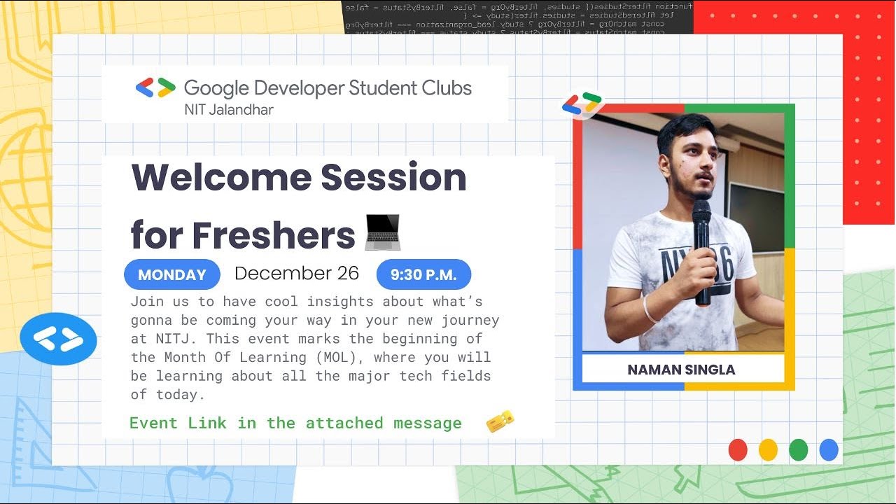 Welcome Session for Freshers - YouTube