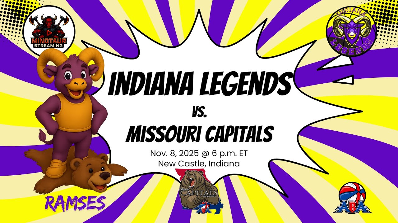 Indiana Legends vs. Missouri Capitals - Nov. 8, 2025 - YouTube