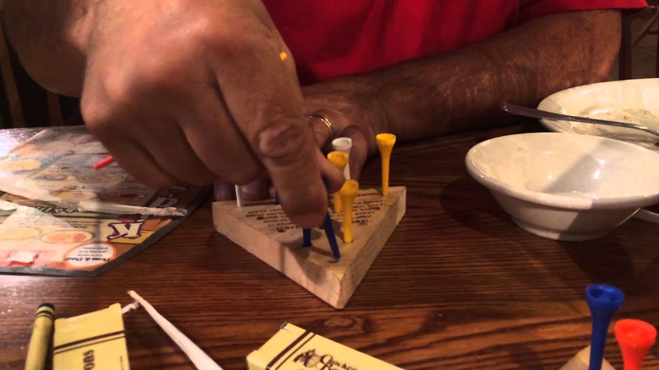 Cracker Barrel Golf Tee Puzzle Solved - YouTube