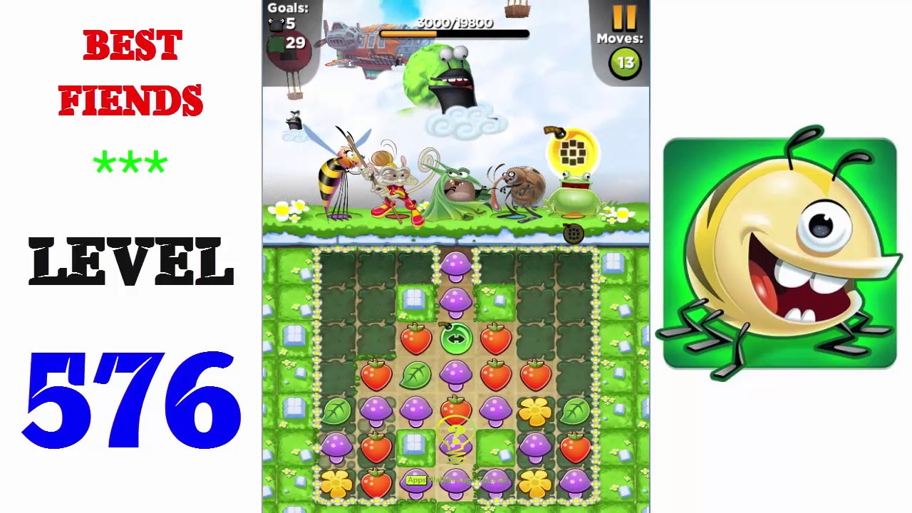 Best Fiends Level 576 - Walkthrough - YouTube