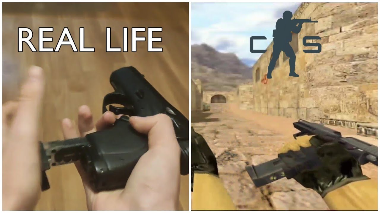 CS 1.6 RELOADING IN REAL LIFE||CS1.6 Перезарядка в реальной жизни - YouTube