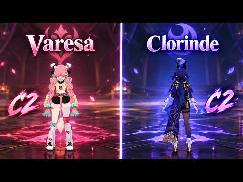 C2 Varesa vs C2 Clorinde !! Who is Strongest DPS?? ( Genshin Impact )
