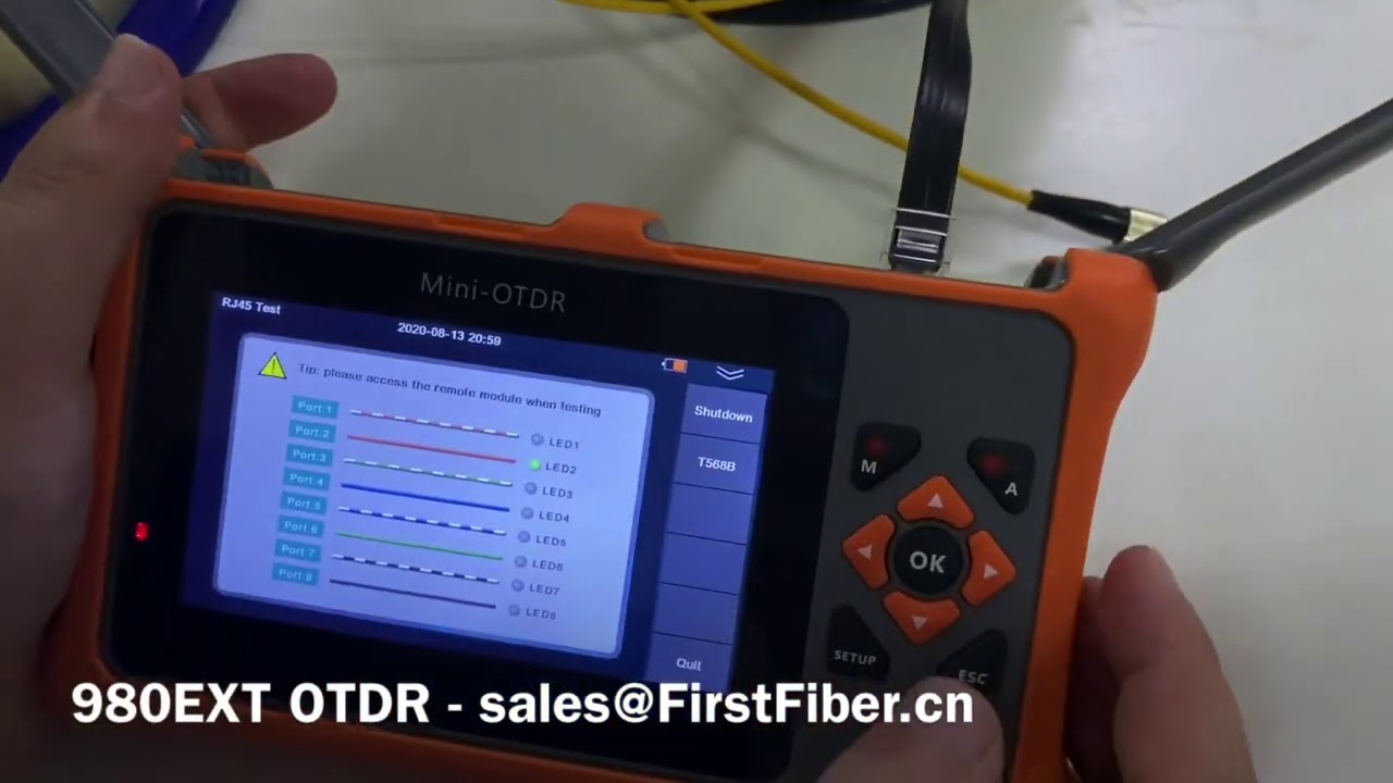 980EXT Pro mini OTDR Reflectometer with OPM OLS VFL Attenuation tester ...
