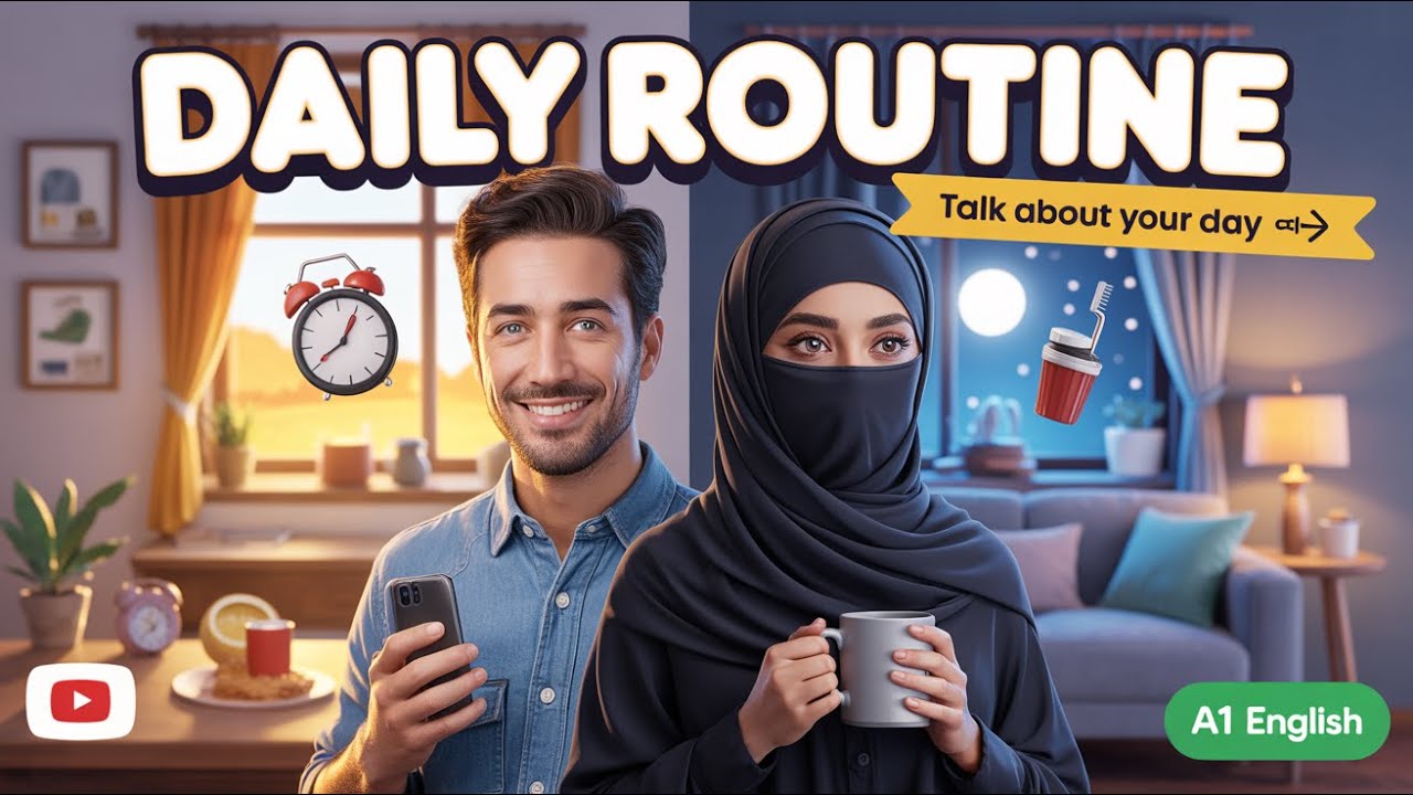 My Daily Routine in English | Beginner English Conversation | Daily ...