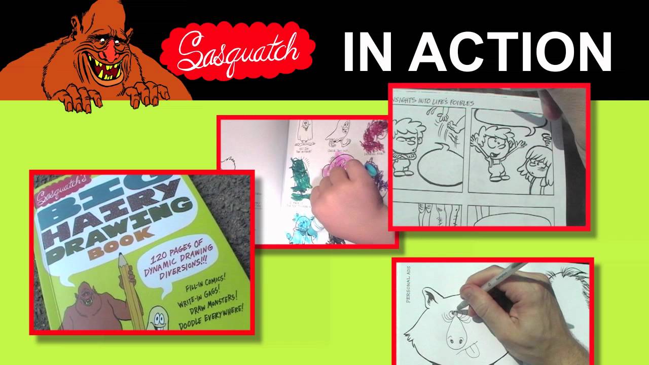 SASQUATCH'S BIG, HAIRY DRAWING BOOK - YouTube