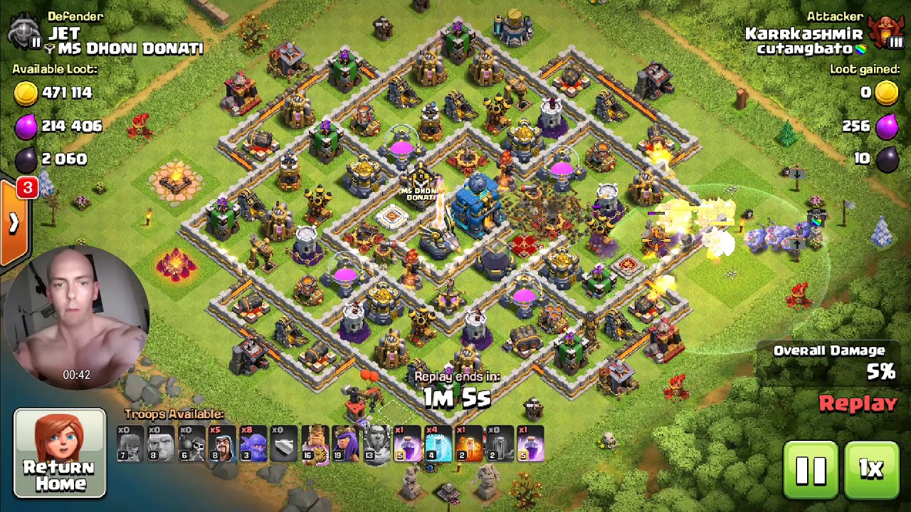CoC Max Giga Tesla defence - YouTube